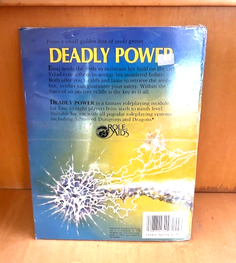 Dungeons & Dragons Role Aids Deadly Power Adventure New | eBay