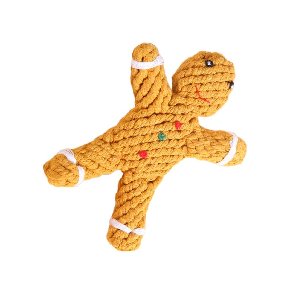 Puppies Dog Toys Teething Dogs Chew Shaped Gingerbread Man Christmas ...