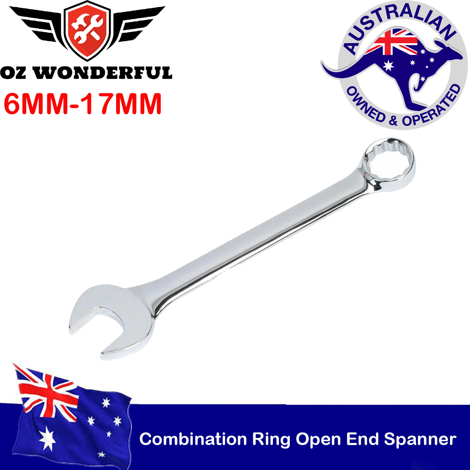 6MM-17MM Combination Ring Open End Spanner Wrench Fully Polished ...