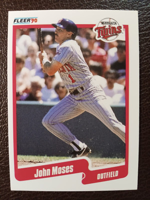 JOHN MOSES MINNESOTA TWINS 1990 FLEER BASEBALL CARD #381 | eBay