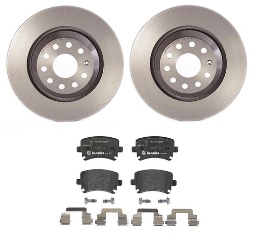 Brembo Rear Brake Kit 310mm Coated Disc Rotors & Low-Met Pads for VW ...