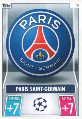 136 PSG - BADGE ECUSSON - FRANCE CARD TOPPS CHAMPIONS LEAGUE 2022 | eBay