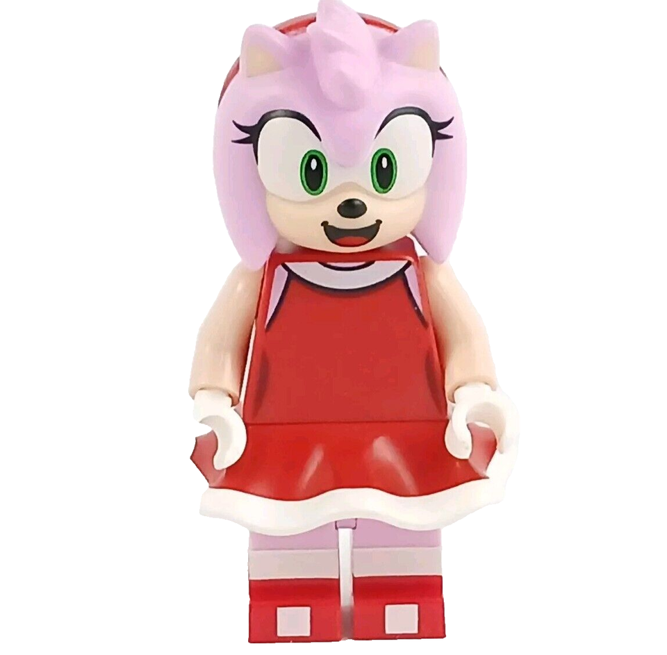 LEGO Sonic The Hedgehog AMY ROSE Minifigure in Red Dress | eBay