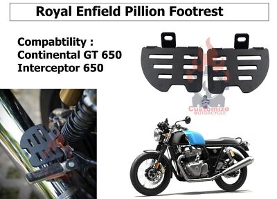 Black "Foot Rest Left & Right Fit For Royal Enfield Interceptor & GT ...