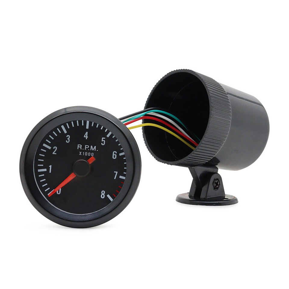 2'' 52mm Rev Counter 0-8000 RPM Analogue Tachometer Tacho Gauge Meter ...