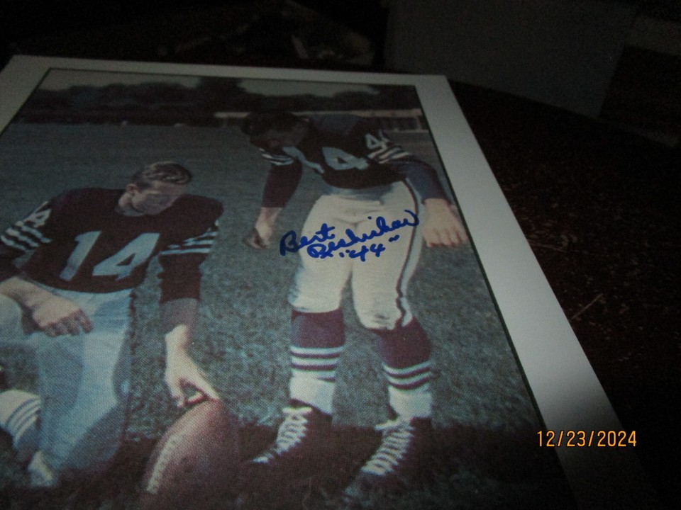 Bert Rechichar Baltimore Colts Signed Football Photo 8-1/2" X 11" | eBay