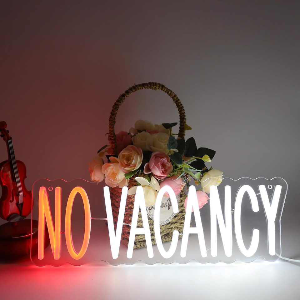 No Vacancy Neon Sign , No Vacancy Hotel Business Sign, Neon Wall Sign ...