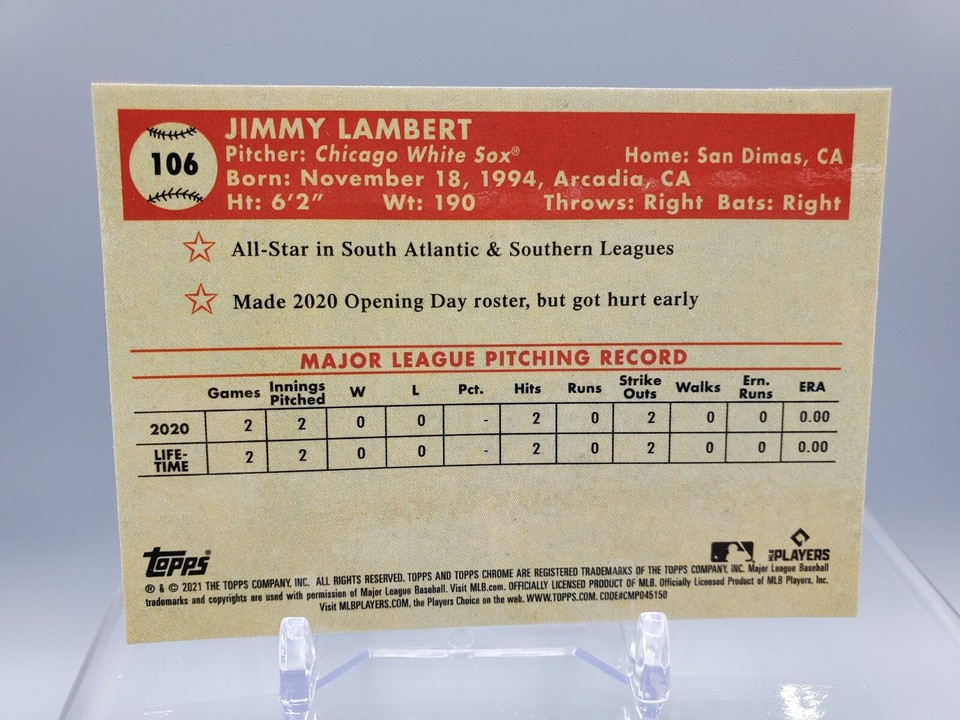 2022 Topps Chrome Platinum #106 Jimmy Lambert Rookie Card | eBay