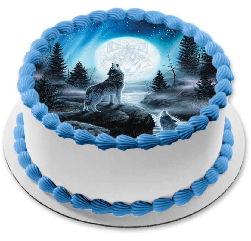 Wolve Wolf Cake Topper Party Decoration Edible Birthday Gift ...