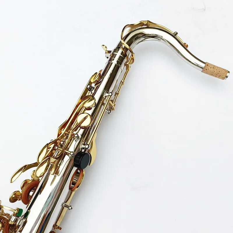 Tenor Saxophone STS-802 Silvering Gold Keys Sax Mouthpiece Musical ...