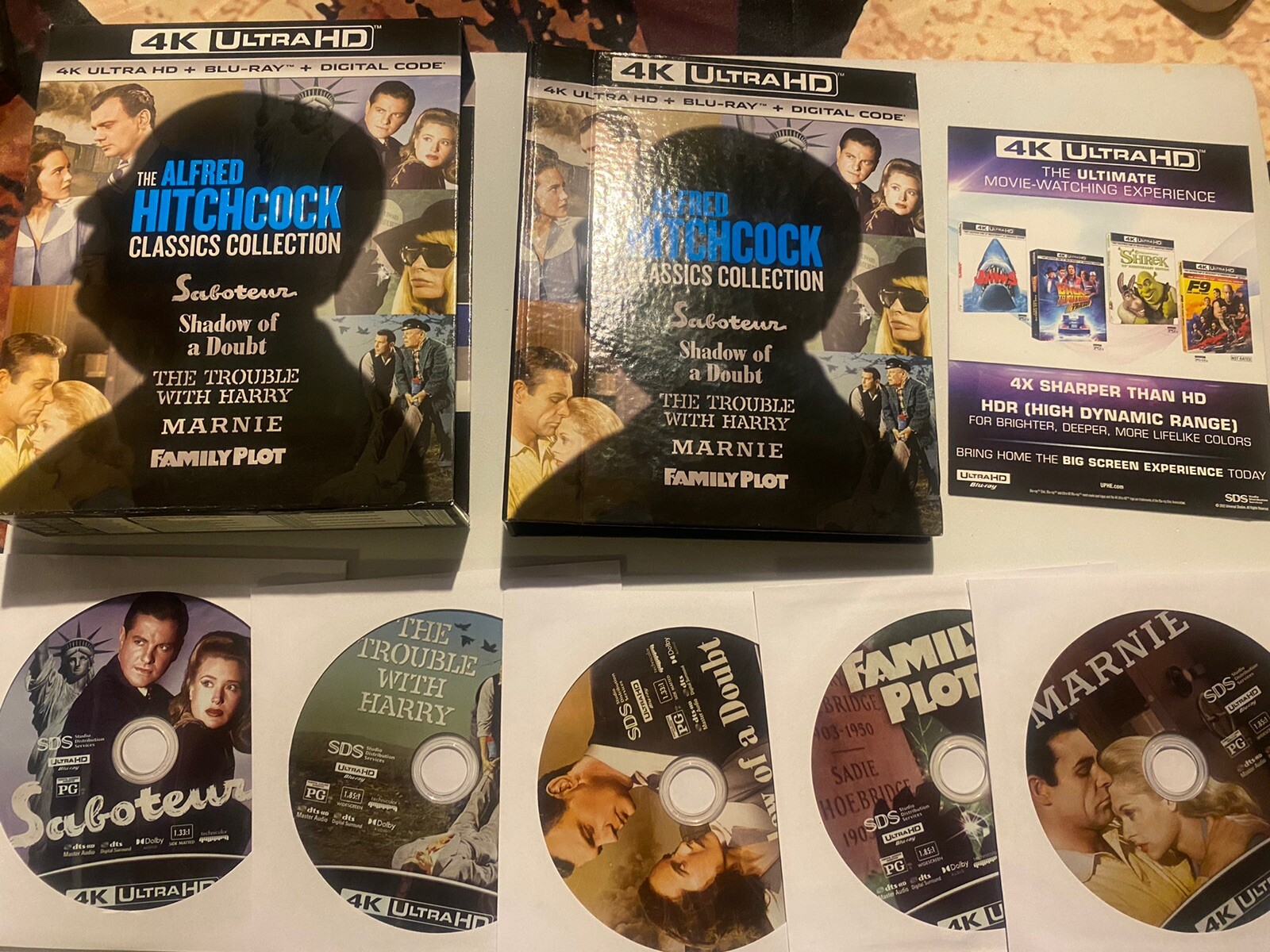 Alfred Hitchcock Classics Collection Ultra HD 4k + Digital NO BLU-RAY ...