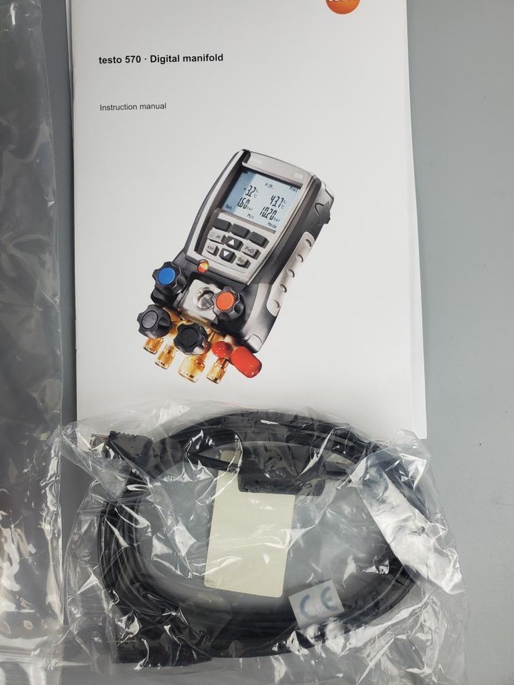 Testo 570 - 4-Valve digital manifold kit with data logging (EC3024215 ...