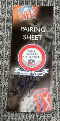 Marshall Faulk signed autograph NFL Golf Classic Pairing Sheet 2002 ...