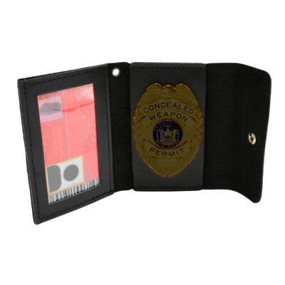 Perfect Fit Non Recessed Universal Badge ID Case Snap Closure Leather ...