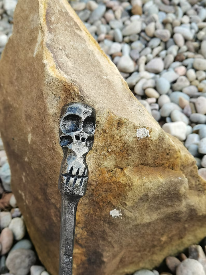 Skull fire poker, handmade | eBay