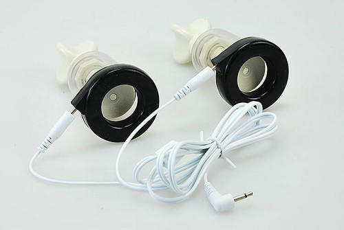 Female E-Stim Shock Nipple Pump Device Belt Breast Cup Suction Pump ...