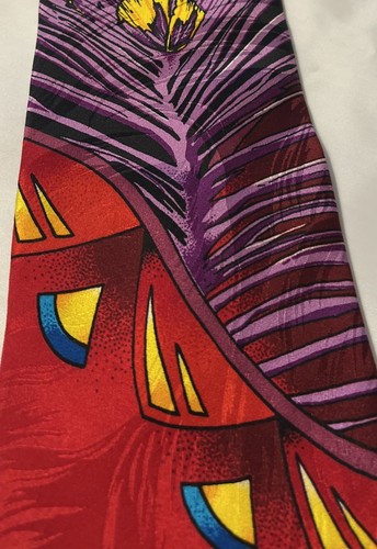 Rush Limbaugh Vtg Men’s Tie No Boundaries Peacock Feathers Red Purple ...