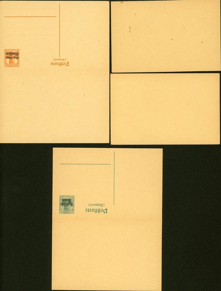 Poland 1917 - (German Occup.) -Lot of 4 # Postal stationeries..... (EB ...