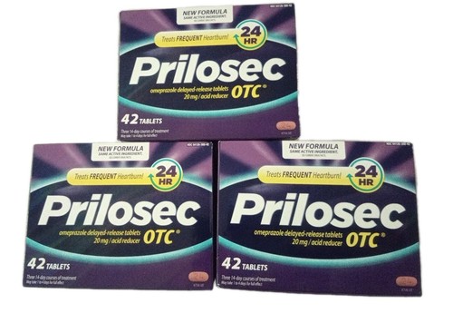 Lot Of 3Prilosec OTC New Formula Acid Reducer 42 Tablets Each EXP-3/ ...