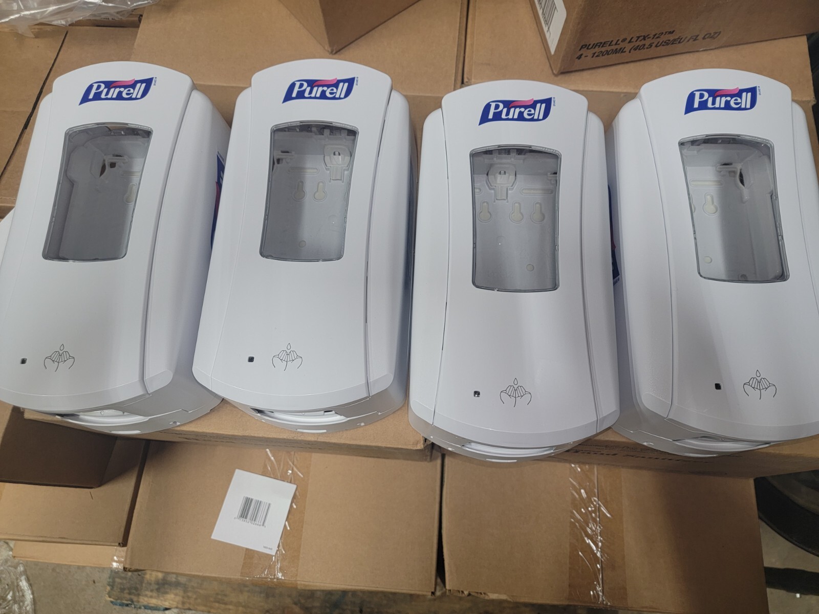 4 Pack Purell Hand Sanitizer Dispensers, LTX-12, 1200mL, White, Touch ...