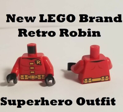 LEGO Red Torso Batman Robin Classic Hero Body Part DC Comic Utility ...