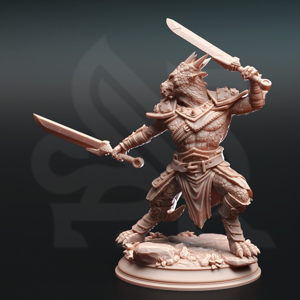 Green Kobolds of Midorius Dragonborn Fighter Rogue Ranger Miniature | D ...