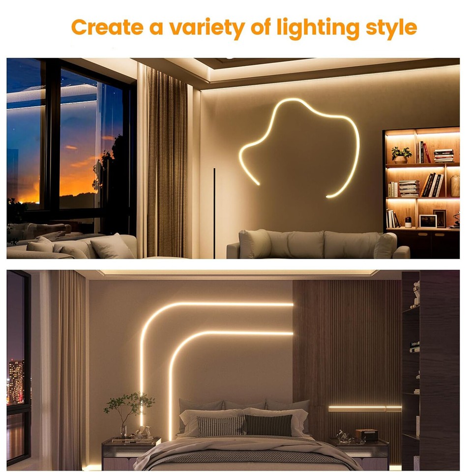 24V Silicone LED Strip Lights Waterproof Tube Flexible LED Diffuser ...