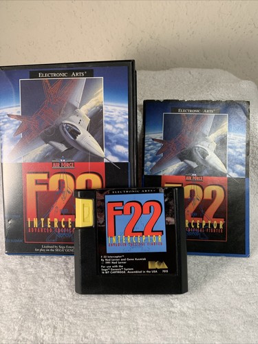 F-22 Interceptor Sega Genesis Complete in Box Works More Video Games In ...