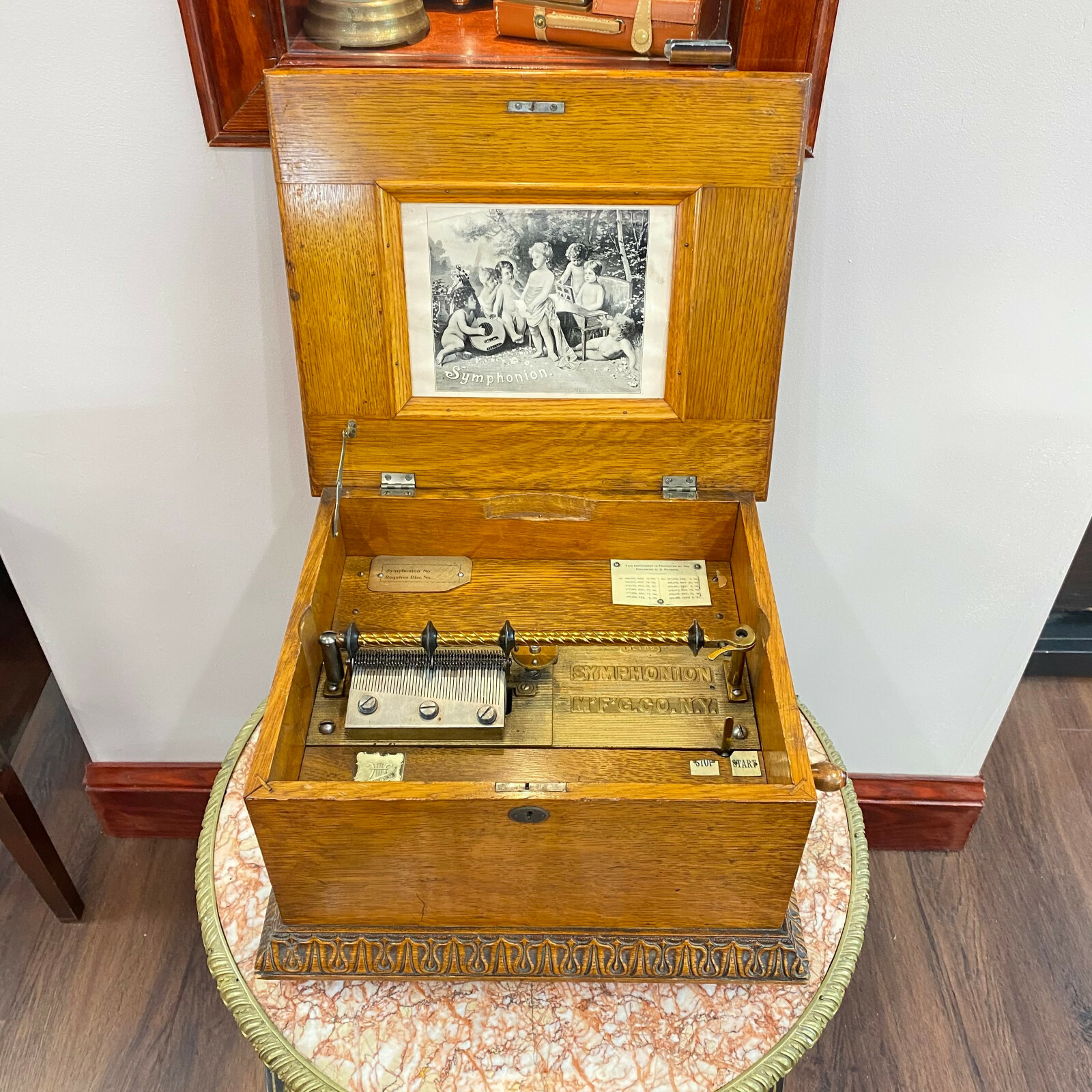 c182 Antique 1900's Symphonion Disc Musical Box Working Condition ...