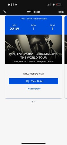 Tyler The Creator Chromakopia Tickets March 12 Footprint Center Phoenix ...