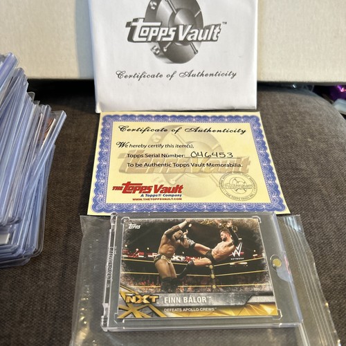Finn Balor Defeats Apollo Crews 2/3/16 WWE NXT Topps Vault WITH COA 1/1 ...