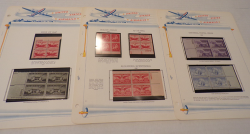 US Stamp Collection- Airmail stamps on 17 White Ace album pages (H2019 ...