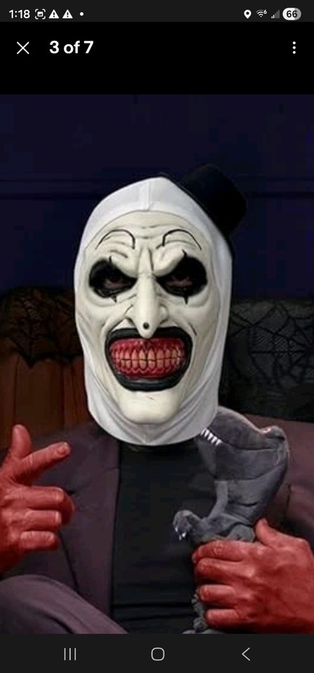 Terrifier Art the Clown Scary Killer Clown Mask High Quality Very Fast ...