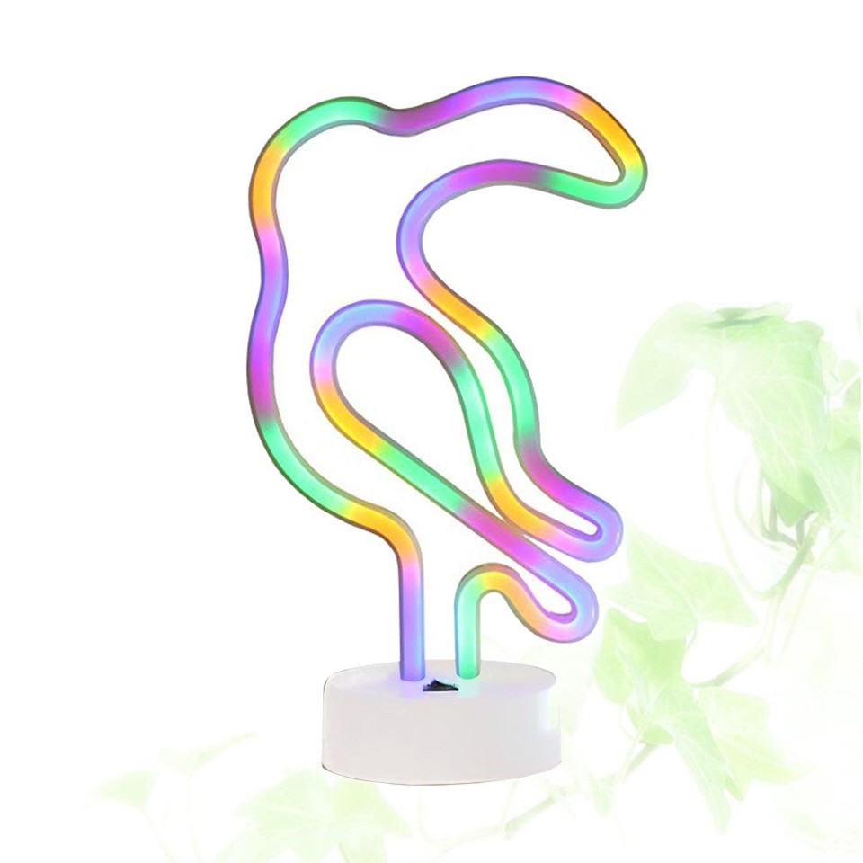 Creative LED Neon Parrot Sign Battery Powered Neon Night Light Light Up ...