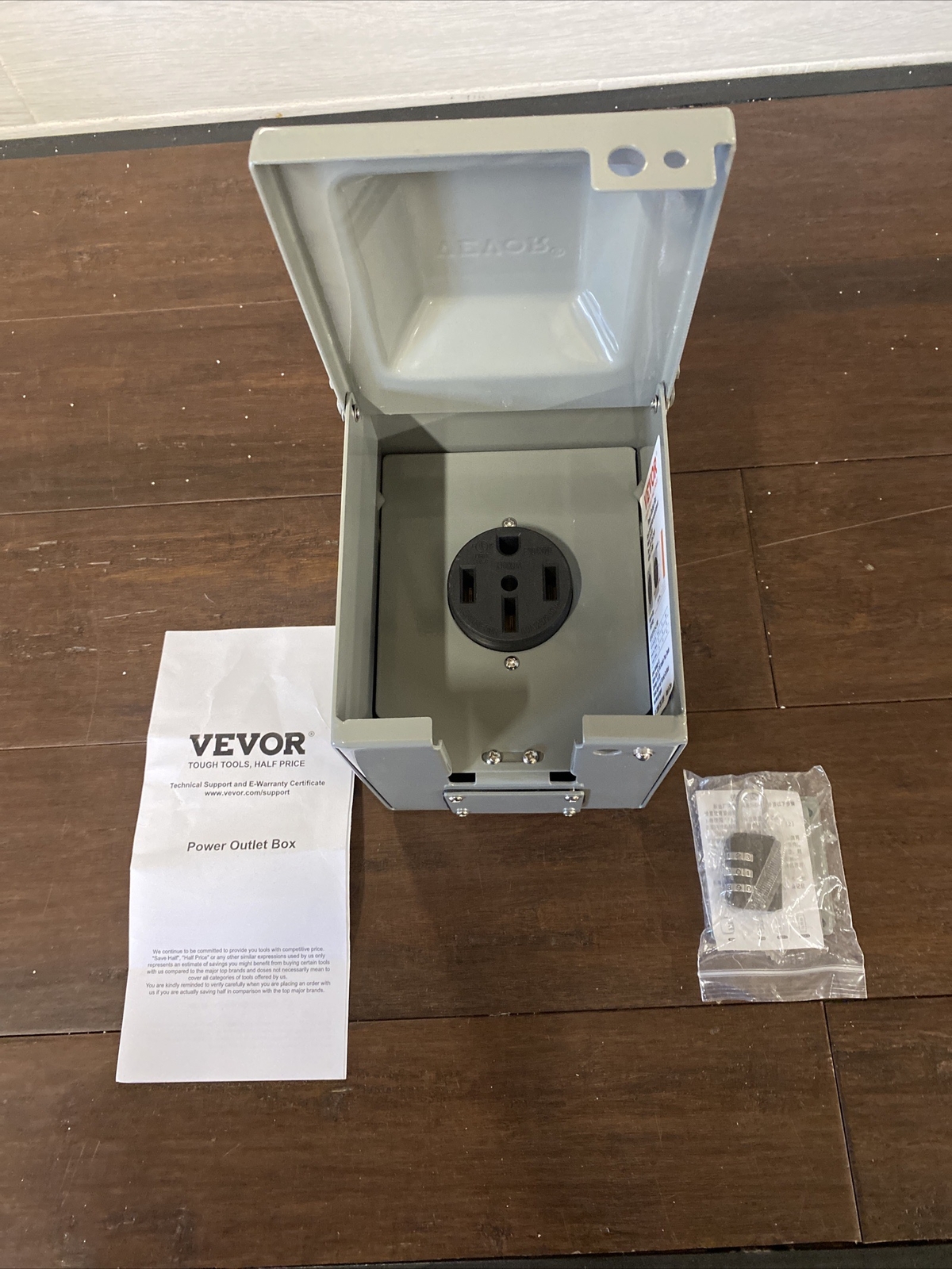 VEVOR RV Power Outlet Box Indoor/Outdoor 50 Amp 125-Volt/250-Volt ...
