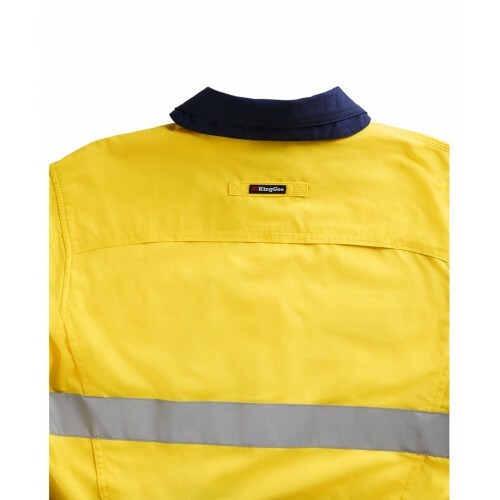 King Gee Workcool 2 Hi-Vis Reflective Spliced Shirt Long Sleeve (K54880 ...
