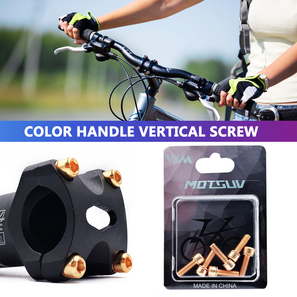 6pcs Bike Stem Bolts M5x18mm Allen Head MTB Stem Screws w/ Washer (Gold ...