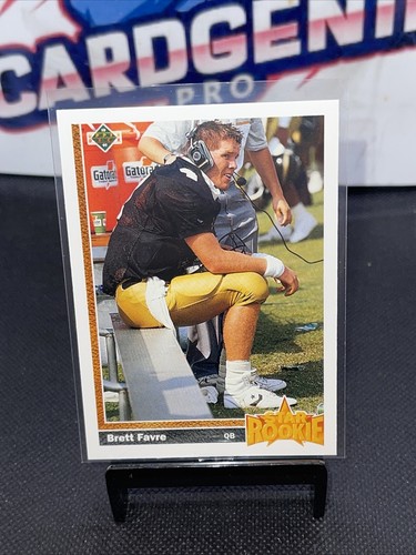 BRETT FAVRE ROOKIE CARD 1991 Upper Deck Star RC Farve Football Falcons ...