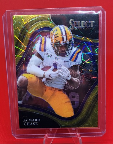 2022 PANINI SELECT DRAFT PICKS SAM JA'MARR CHASE GOLD LAZER PRIZM FIELD ...