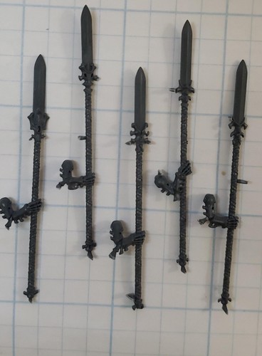 Warhammer Ossiarch Bonereapers Bits Mortek Guard Nadirite Spear x5 B | eBay