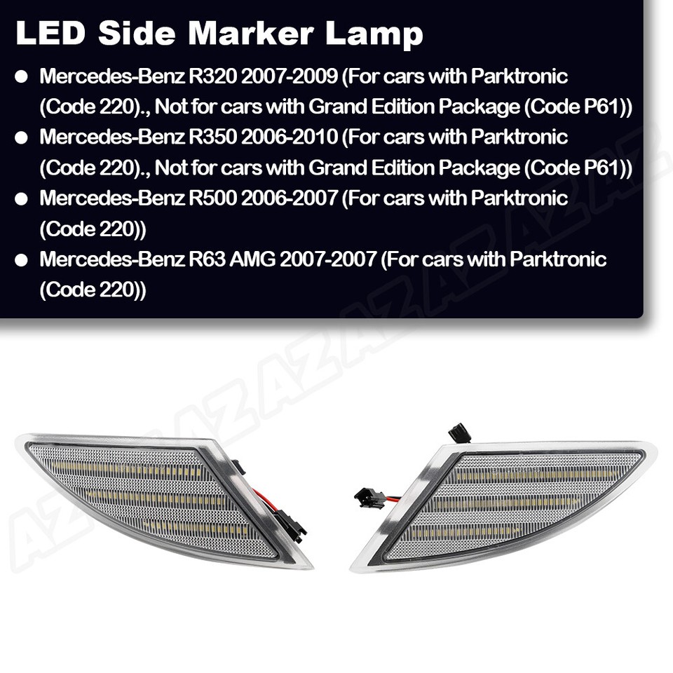 2PCS LED Turn Signal Light R+L For Mercedes Benz 06-09 R251 R320 R350 ...