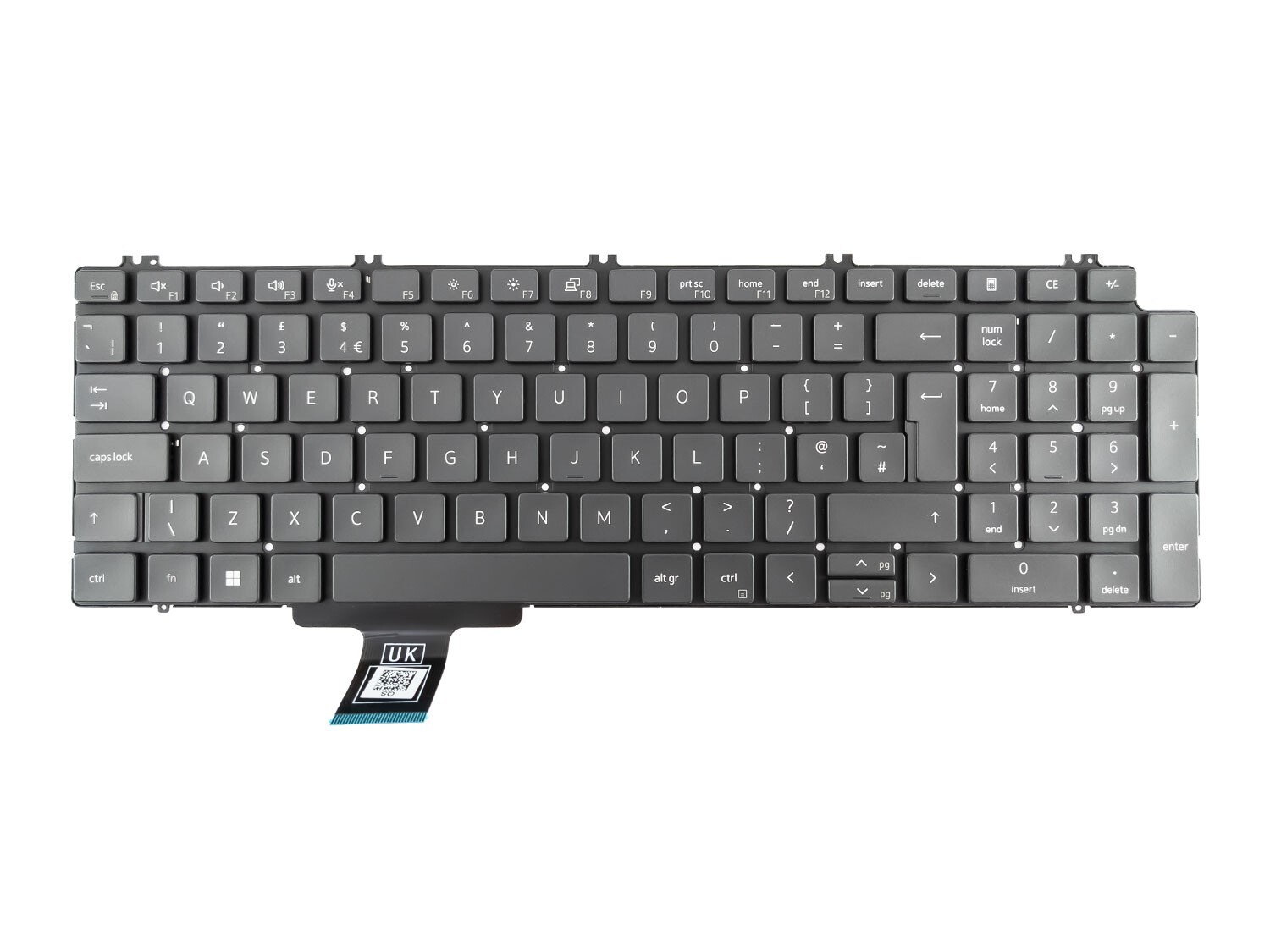 Genuine DELL Precision 7760 7560 7750 7550 UK Keyboard £ Key 3263W ...