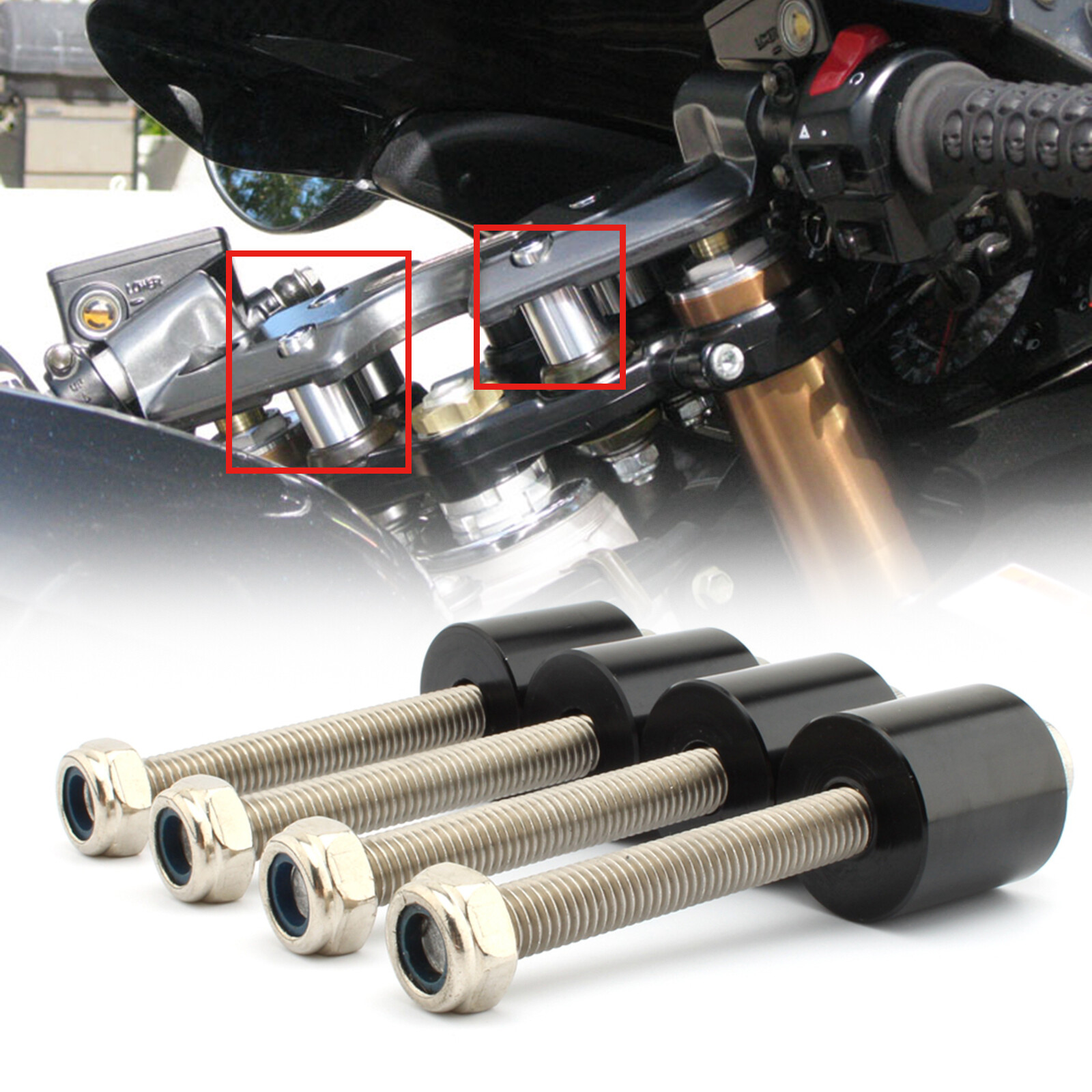 For 99-2019 Suzuki GSX1300R Hayabusa Handlebar Riser Mount Adapter Kit ...