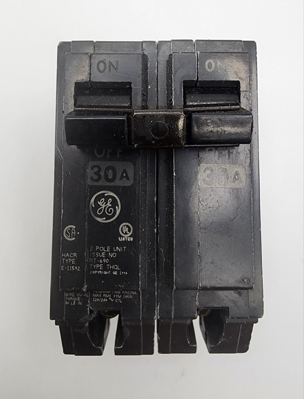 GE THQL2130 2 POLE 30 AMP CIRCUIT BREAKER TYPE THQL 783164012927| eBay