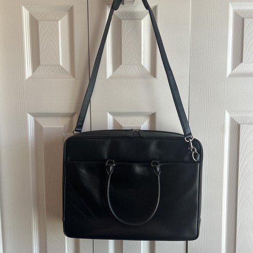 Vintage Levenger Shoulder Strap Briefcase Black Leather | eBay
