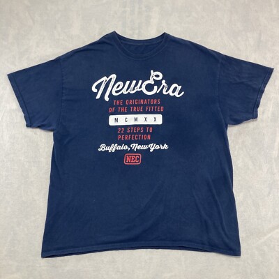 New Era Mens T Shirt Blue XL MCMXX NEC Shirt | eBay