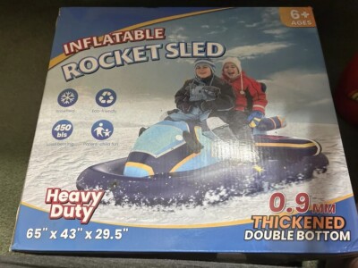 Inflateable Rocket Sled Heavy Duty 65x43x29.5 Snow Sled Holds 450 Lb | eBay