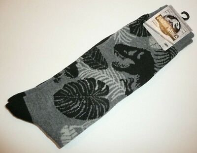 Jurassic World Crew Socks 1 Pair Casual Novelty Men's Dinosaur Jurassic ...