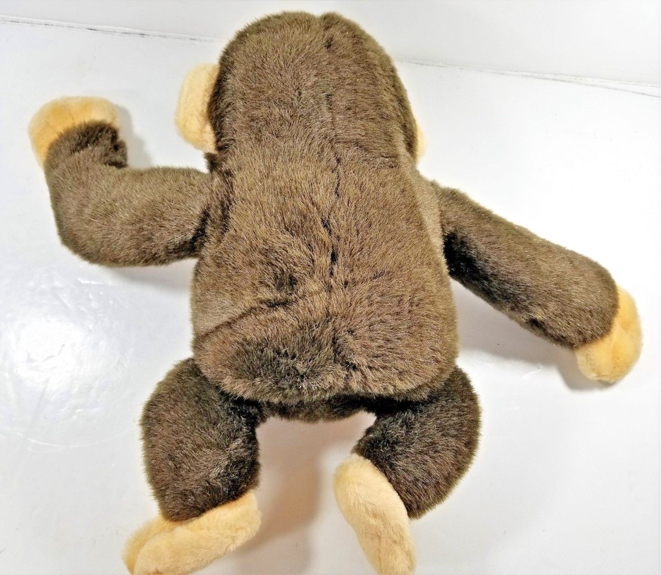 Plush Stuffed Monkey Chimpanzee Hand Puppet Pretend Play Imagination ...