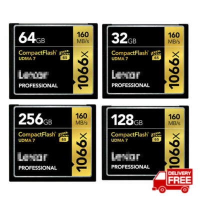 Lexar 32GB 64GB 128GB 256GB CF Memory Card Compact Flash 160MB/s 1066x ...